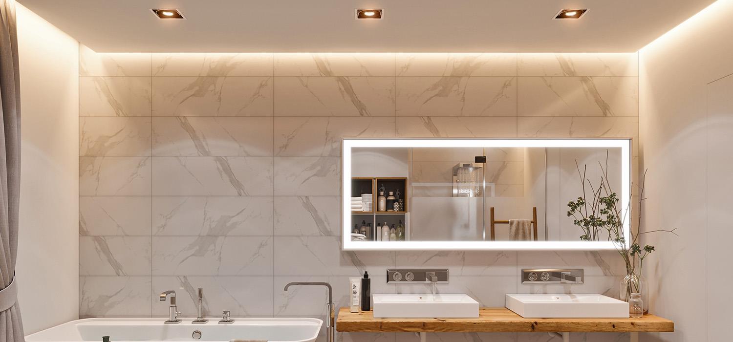 Come illuminare il bagno: lampade e punti luce