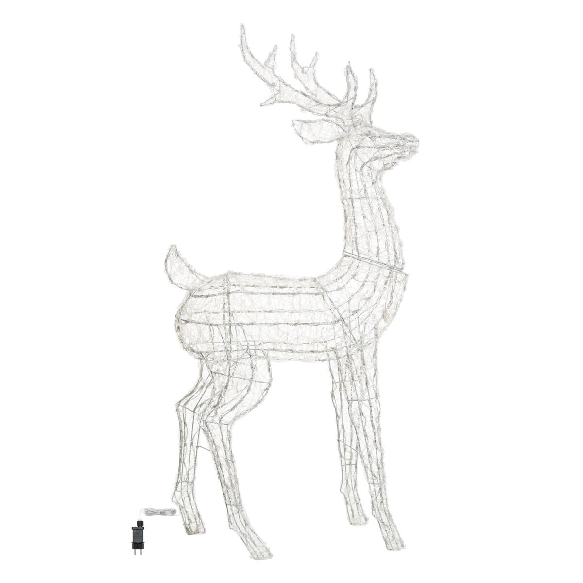 Renna luminosa in acrilico da esterno 380 Led - Bianco Freddo