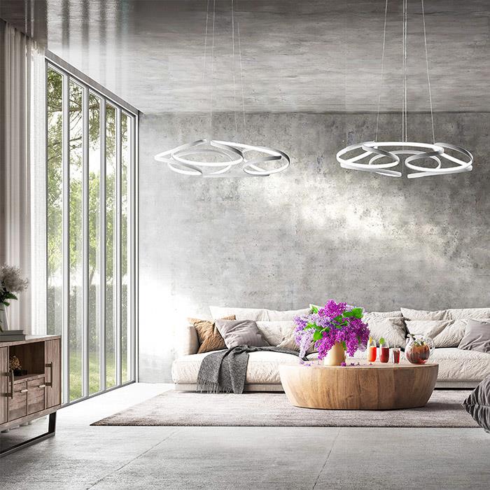 Lampadario moderno led intrecciato medio Flower | Promoingross